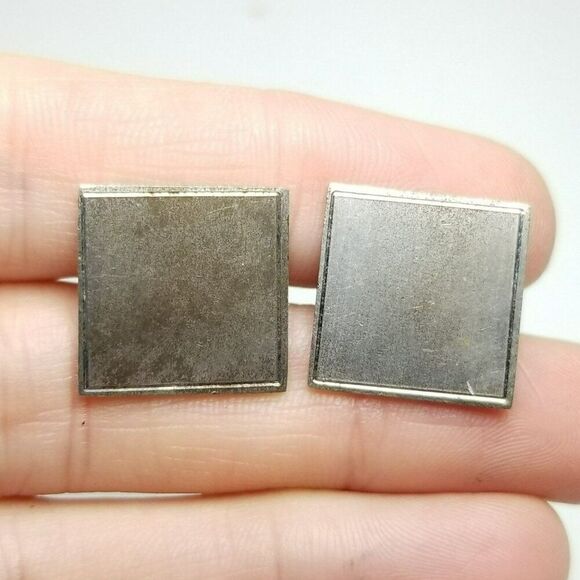 Vintage | Accessories | Vintage Sterling Silver Squarecufflinks Bullet ...